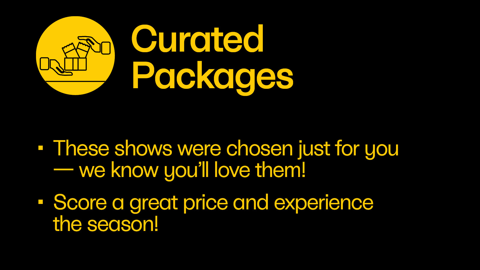 Subscription Packages | Canadian Stage